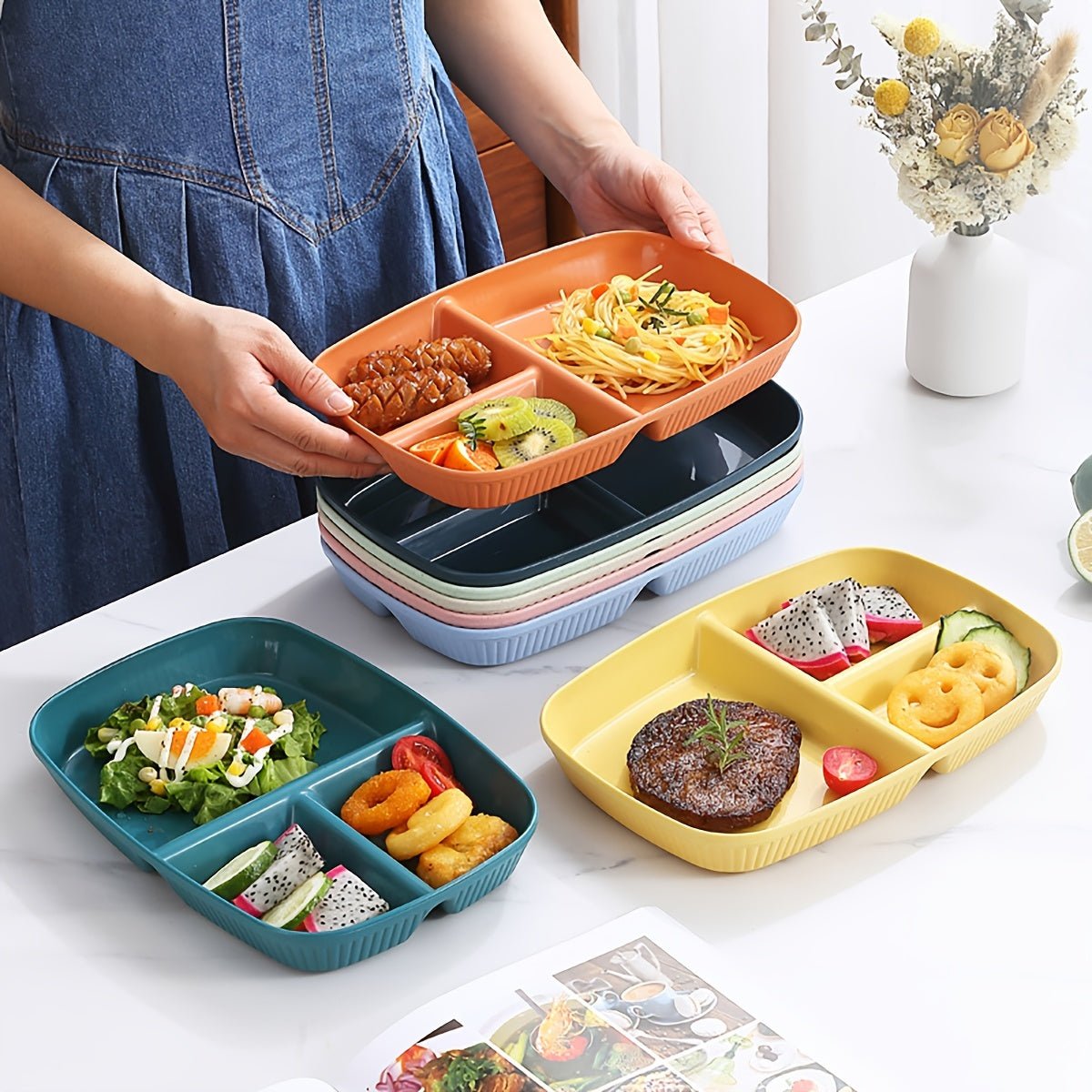 Divided Portion Plates: Easy Meal Planning